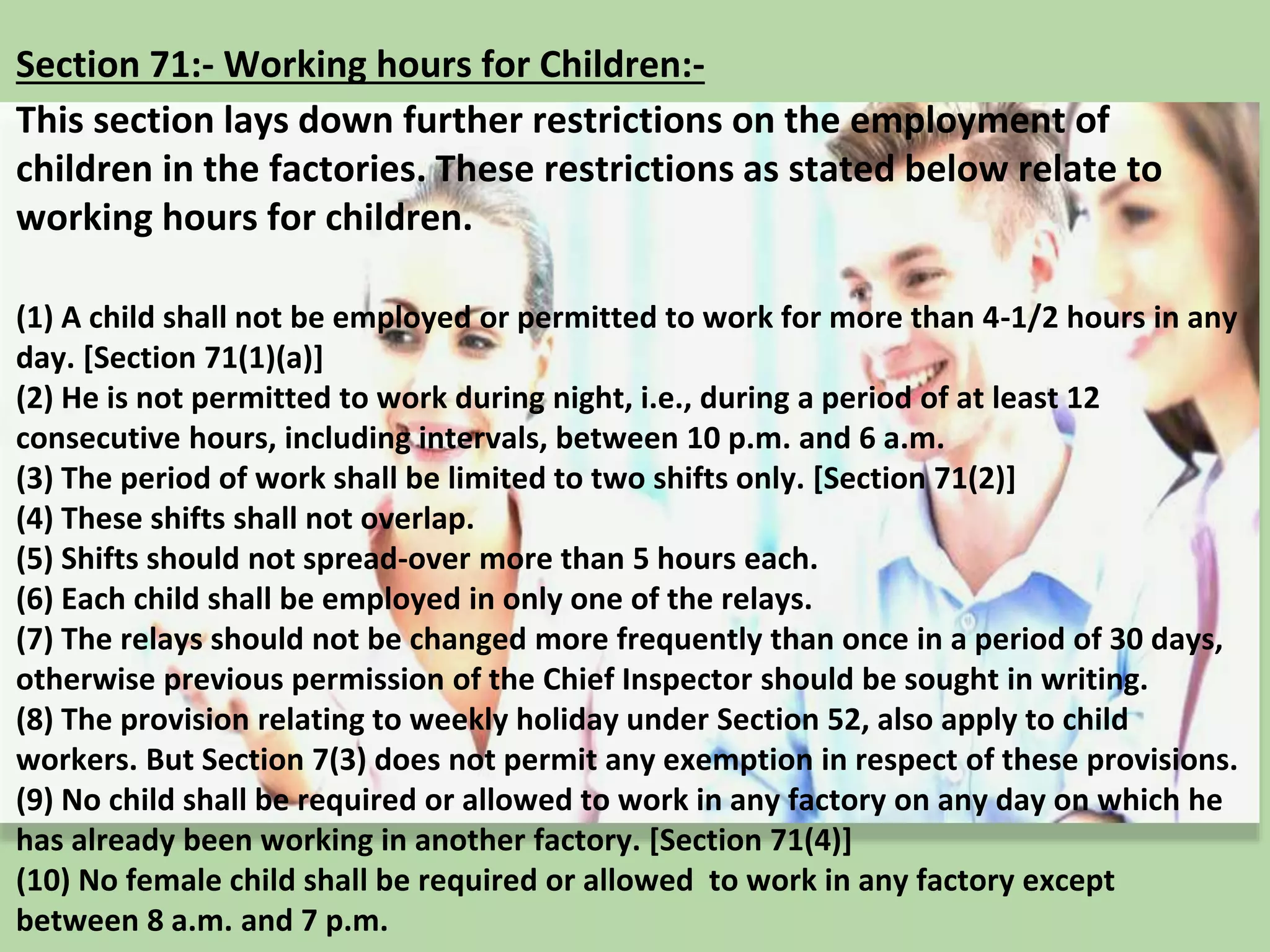 Factories Act,1948 (6) Hazardous Process & Employment of Young Persons ...