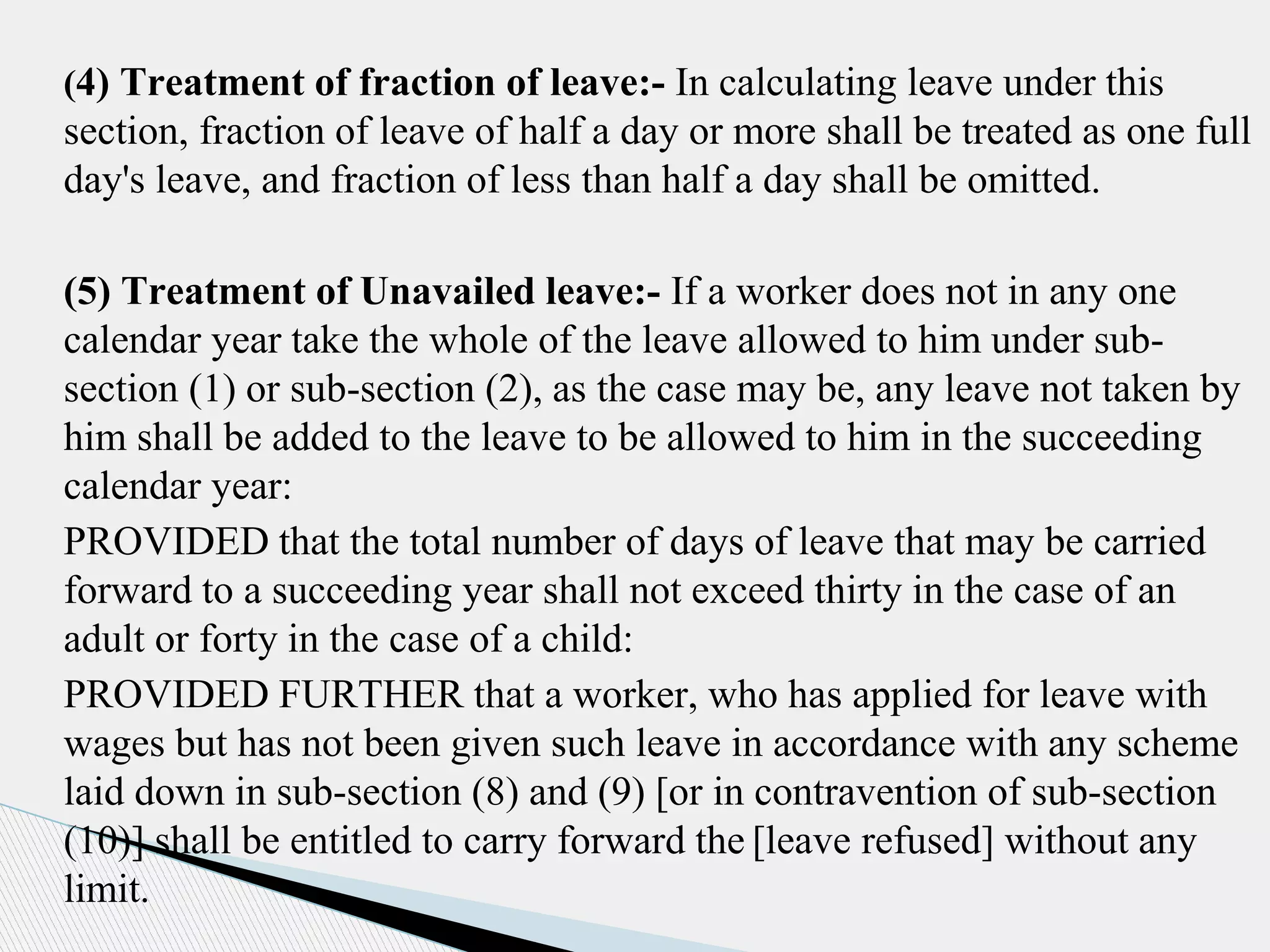 Factories Act,1948 (7) Annual Leave with Wages | PPTX