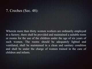 Factories act 1948 health, safety and welfare of workers | PPTX