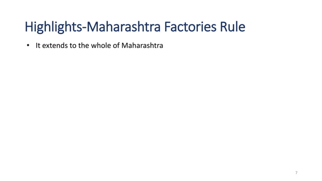 Factories act and Rules .pptx | Manufacturing Industry | Industries