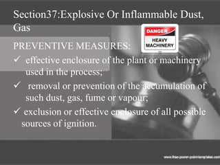 Factories act,safety measures | PPTX