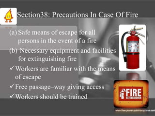Factories act,safety measures | PPTX