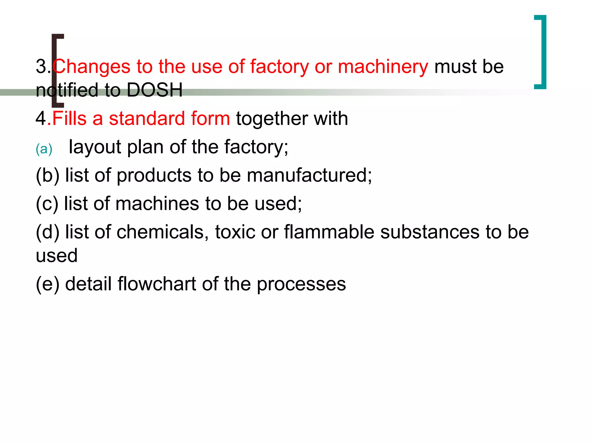 Factories and machinery act 1967 (fma 1967 | PPTX