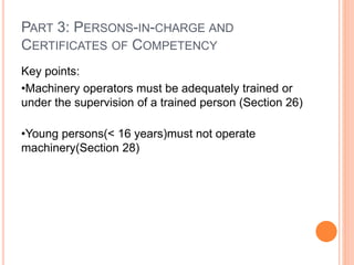 Factories and machinery act 1967 (fma 1967 | PPTX