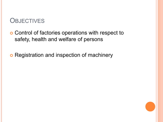 Factories and machinery act 1967 (fma 1967 | PPTX