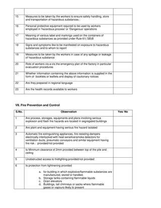 Factories checklist | PDF
