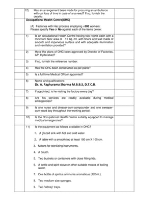 Factories checklist | PDF