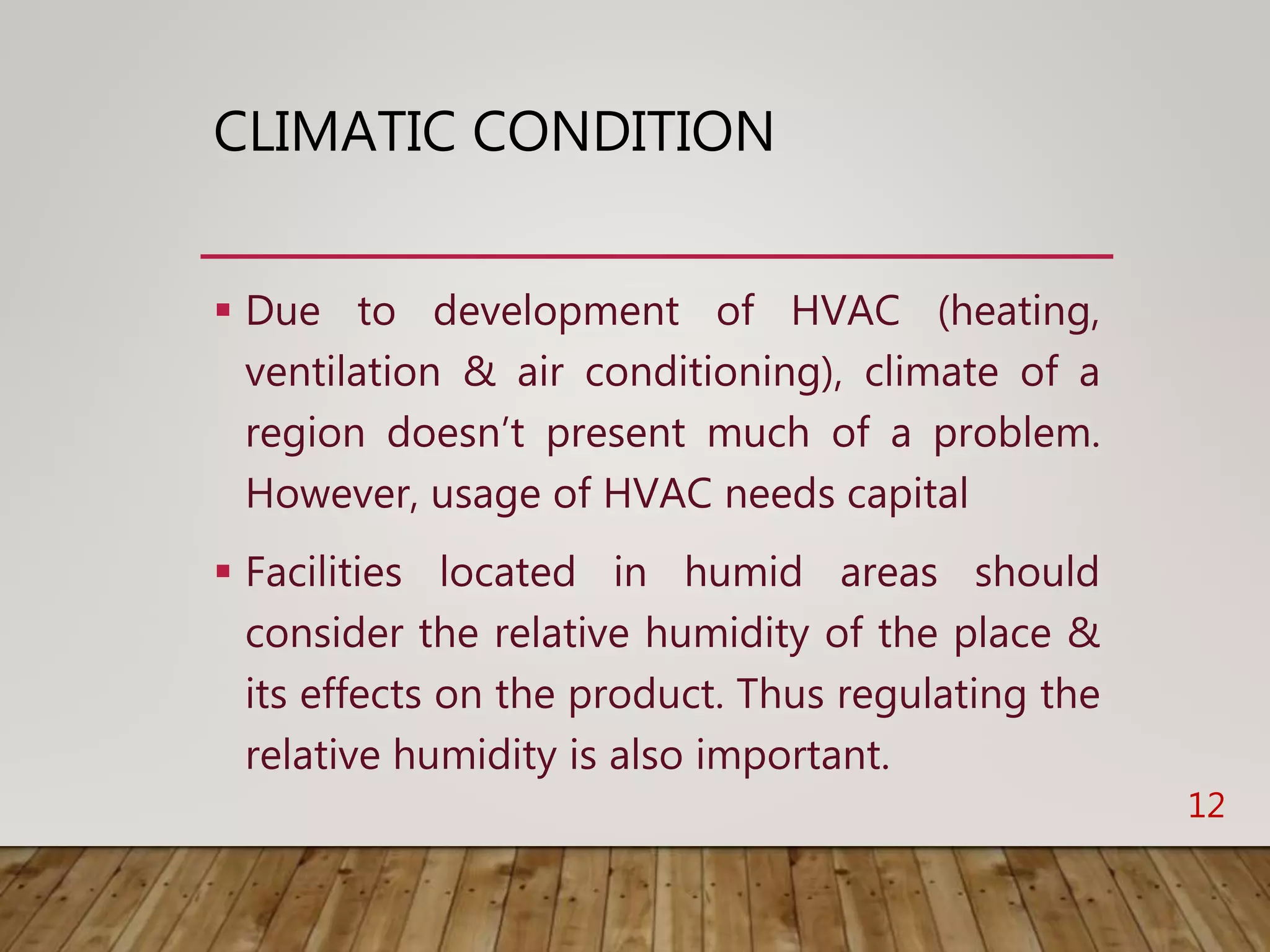 Factor influence the selection of plant location | PPTX