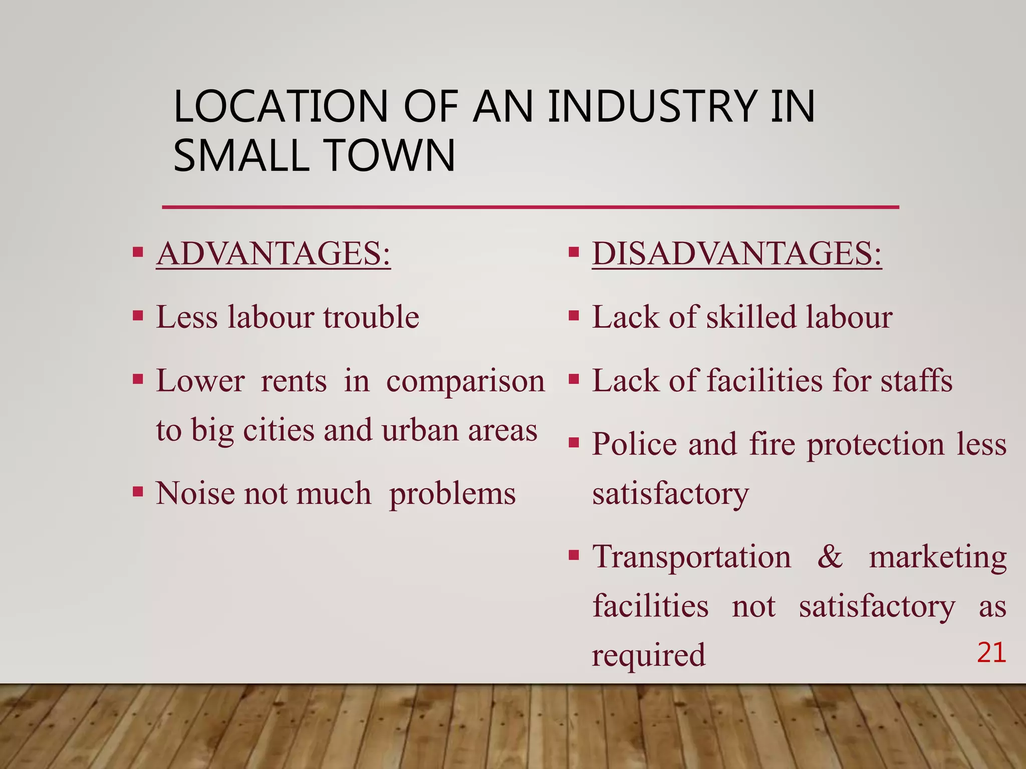 Factor influence the selection of plant location | PPTX