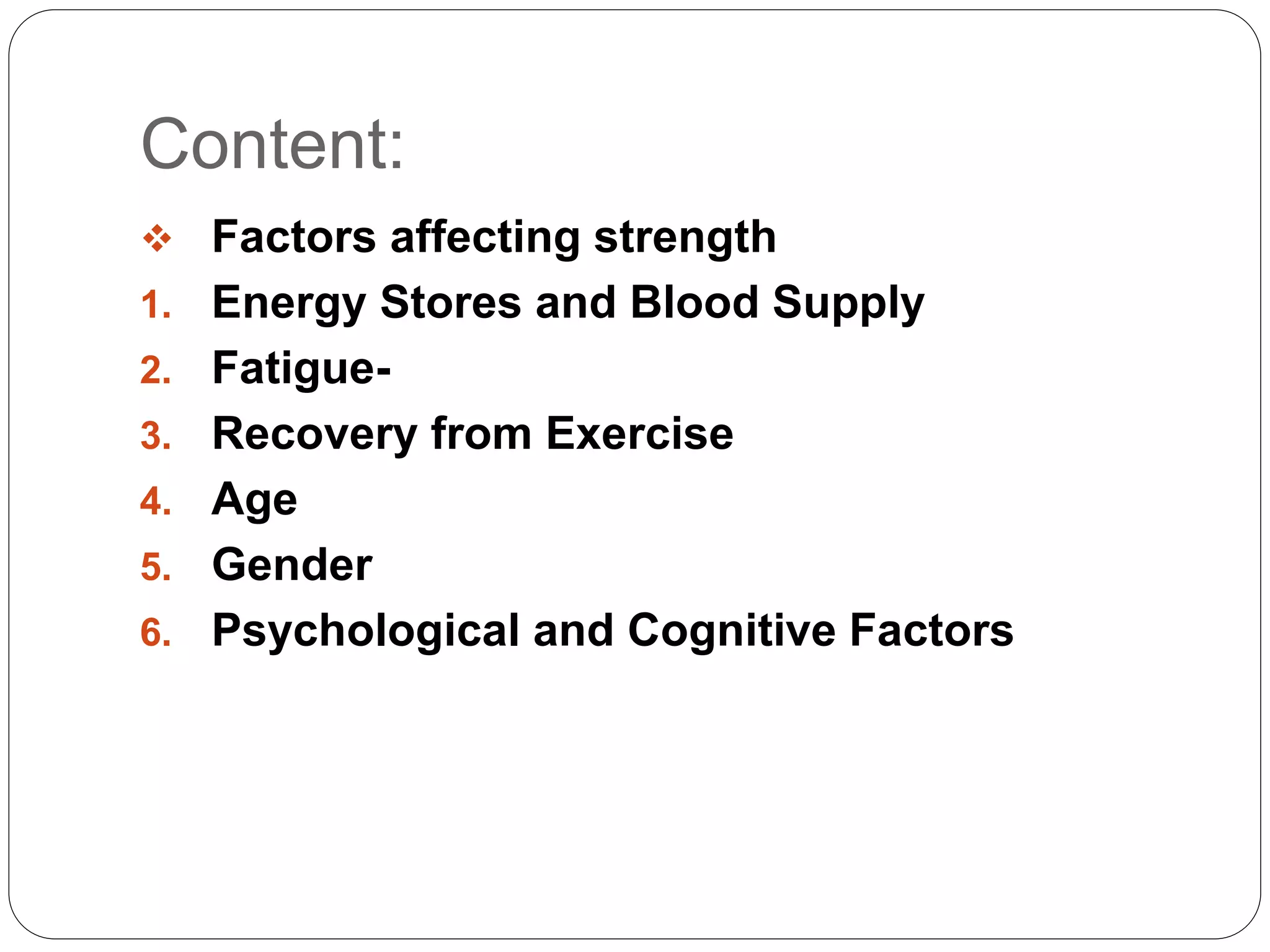 Factor influencing strength | PPTX