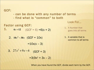 Factoring | PPT
