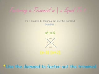 Factoring | PPT