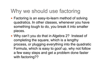 Factoring | PPTX
