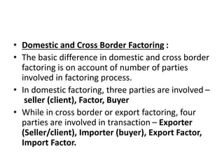 Factoring- FINANCE FOR UGC-NET COMMERCE & MANAGEMENT | PDF