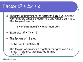 Factoring | PDF