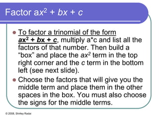 Factoring | PDF