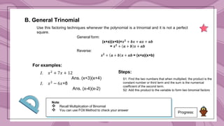 factoring polynomials using different methods | PPTX
