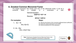 factoring polynomials using different methods | PPTX