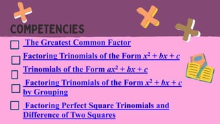 FACTORING.pptx grade 8 mathematics ppptd | PPT