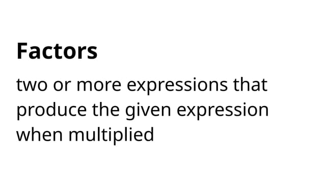 Factoring Lesson For Grade Mathematics Pptx