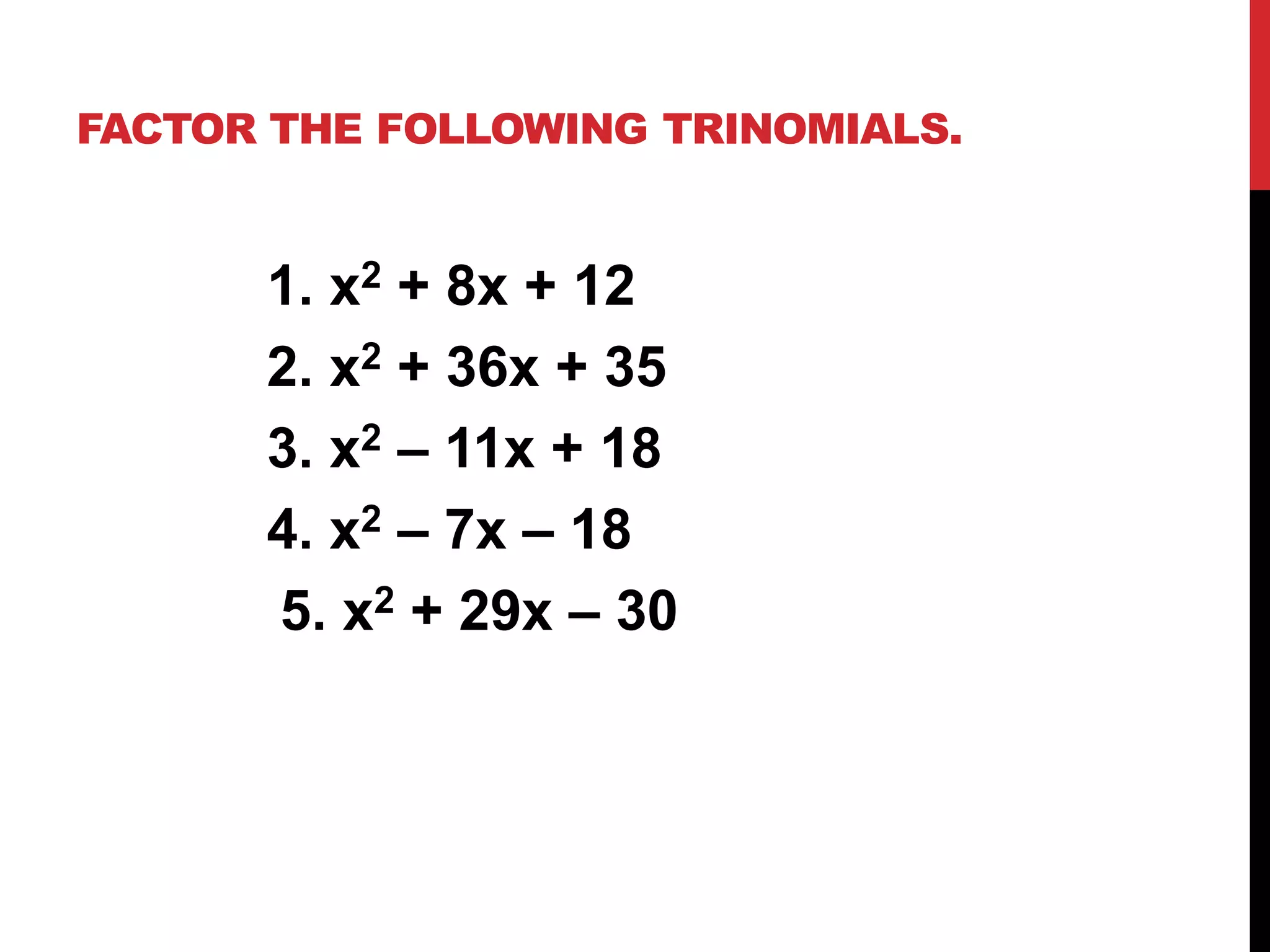 Factoring quadratic-trinomials-of-the-form-ax2- | PDF