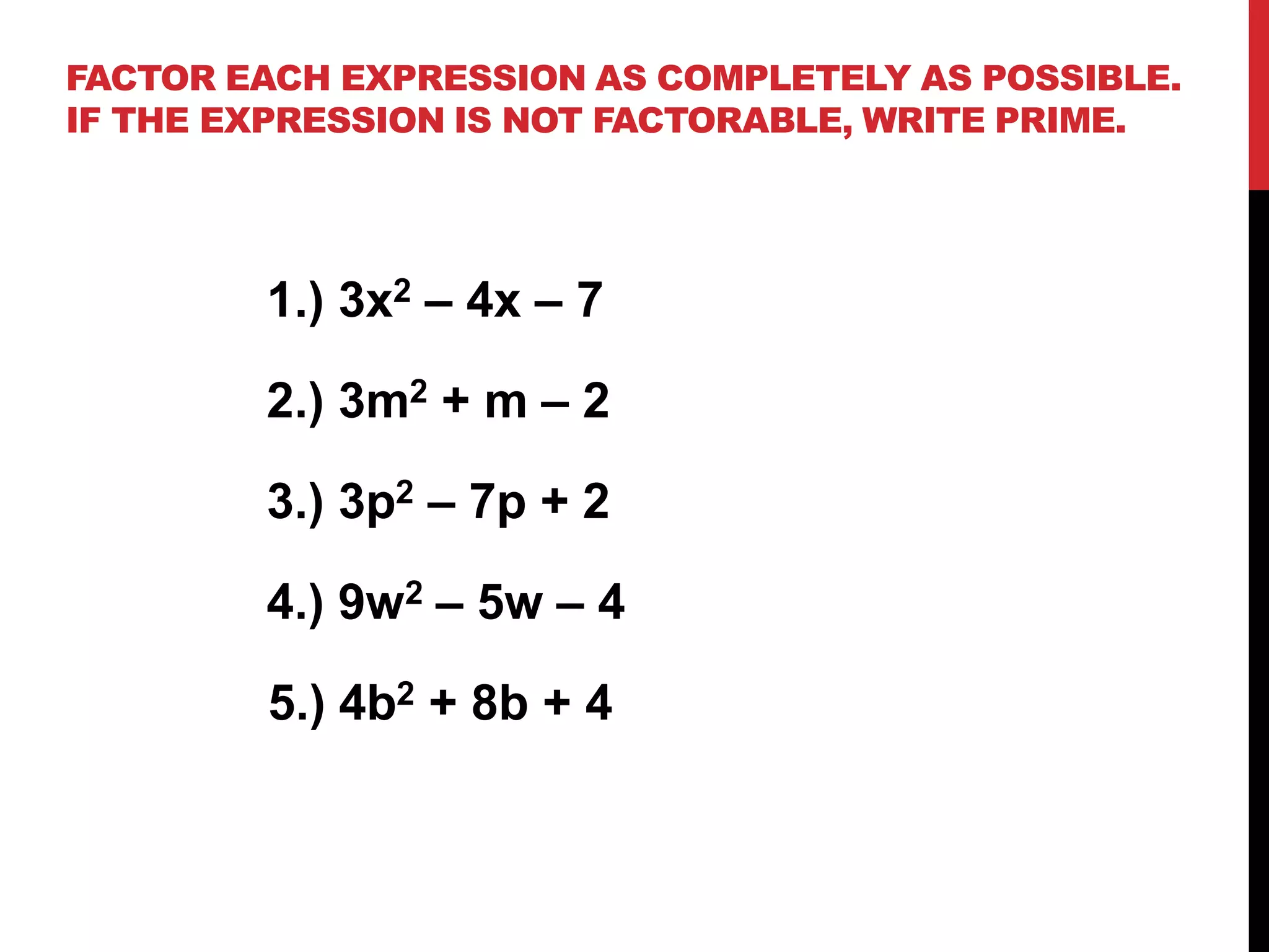 Factoring quadratic-trinomials-of-the-form-ax2- | PDF