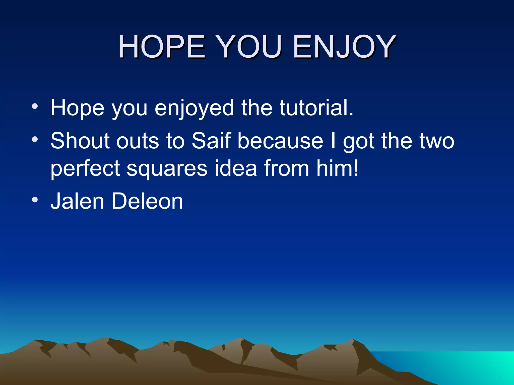 JALEN"S TURTORIAL | PPT