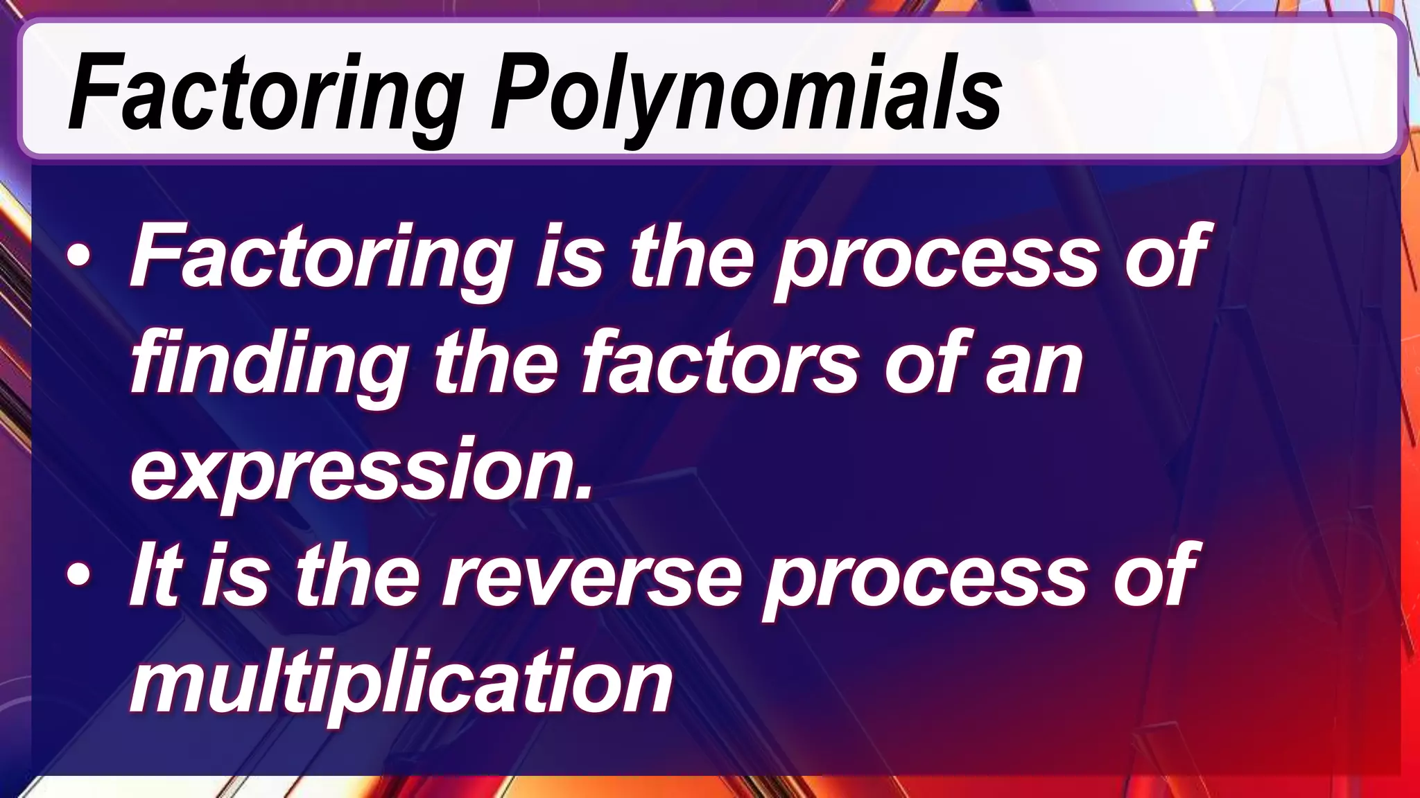 Grade 8 Mathematics Common Monomial Factoring Pptx Programming Languages Computing