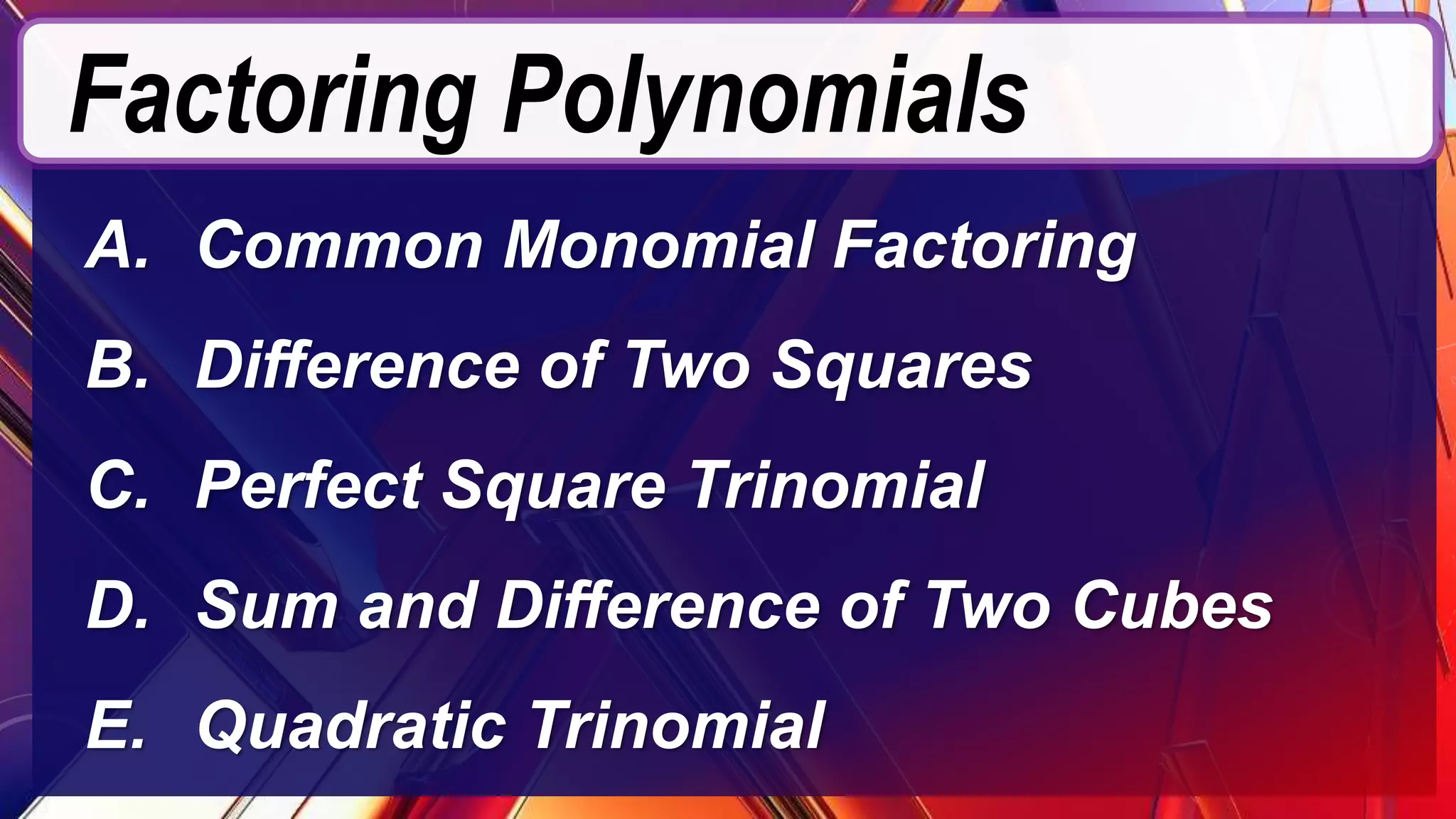 Grade 8 Mathematics Common Monomial Factoring Pptx Programming Languages Computing