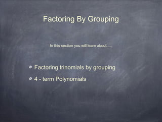Factoring | PPT