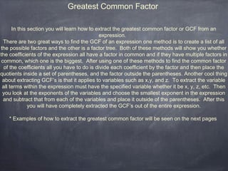 Factoring | PPT