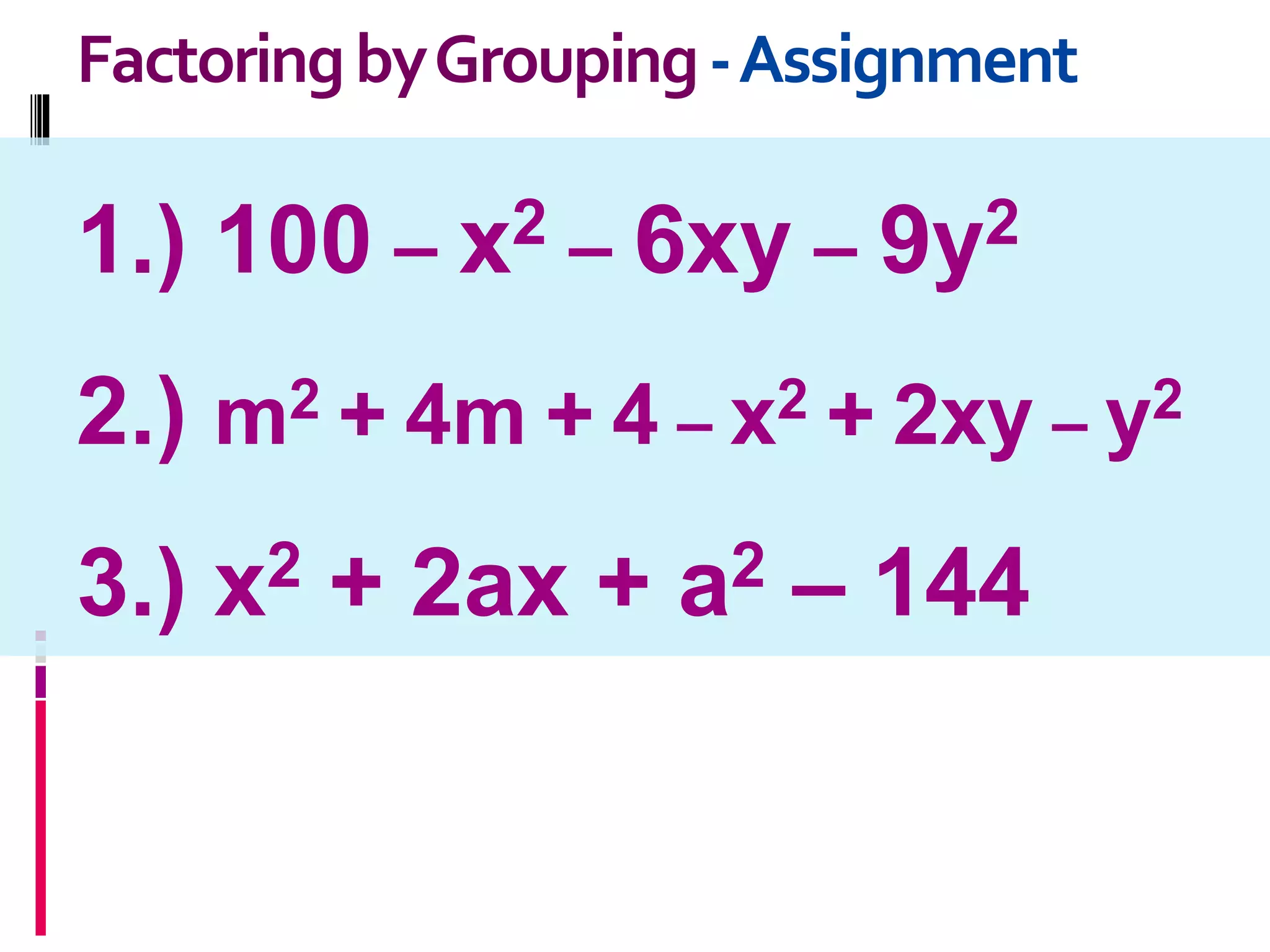 Factoring by grouping | PPTX