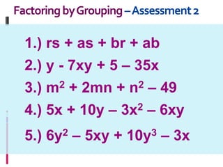 Factoring by grouping | PPTX