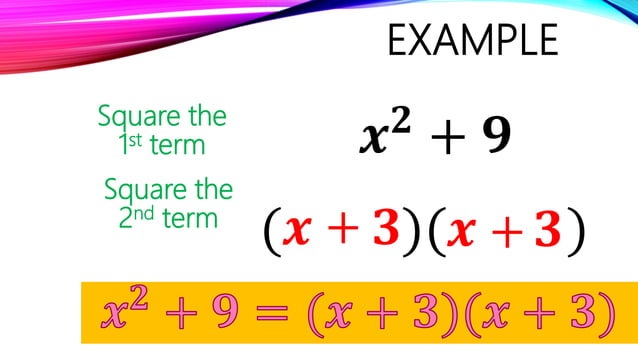 Factoring difference of two squares & cubes | PPT