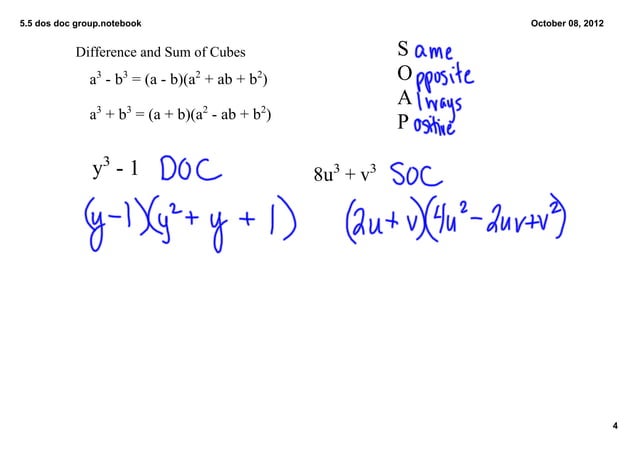 Factoring dos soc doc grouping | PDF