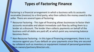 Factoring Finance: Understanding How It Works and Its Benefits | PPT