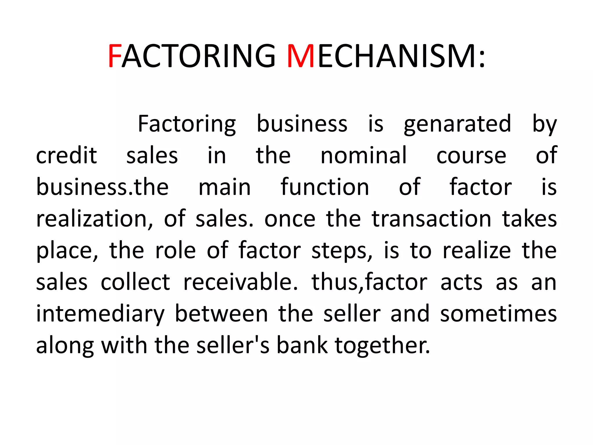Factoring financial services | PPTX