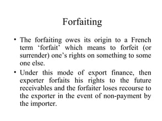 Factoring & forfaiting | PPT
