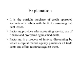 Factoring & forfaiting | PPT