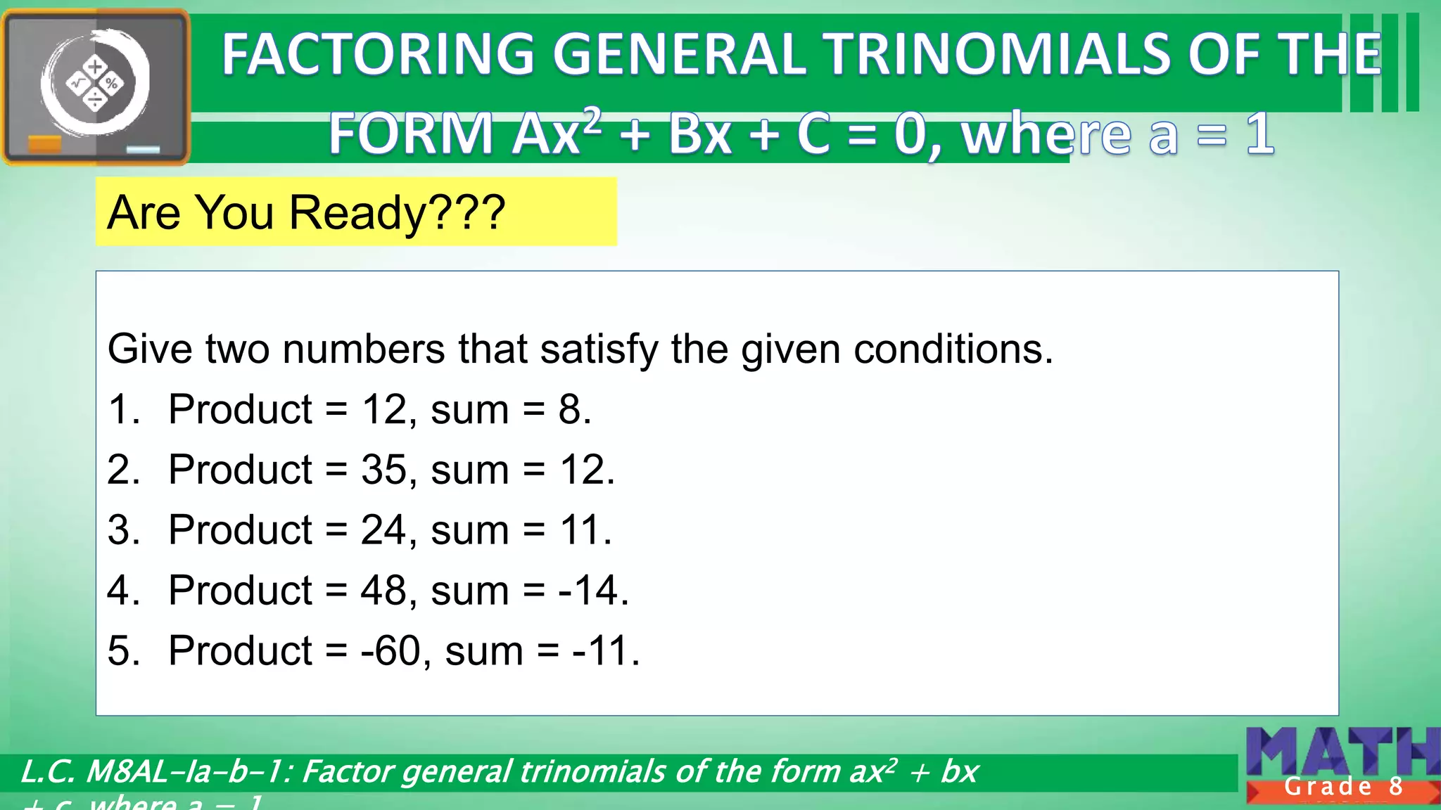 factoring general trinomial(a=1).pptx