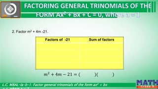 factoring general trinomial(a=1).pptx