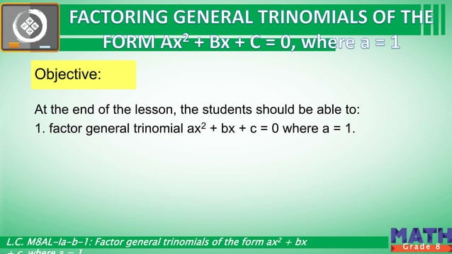 factoring general trinomial(a=1).pptx