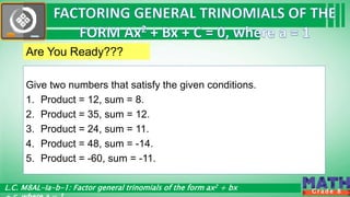 factoring general trinomial(a=1).pptx