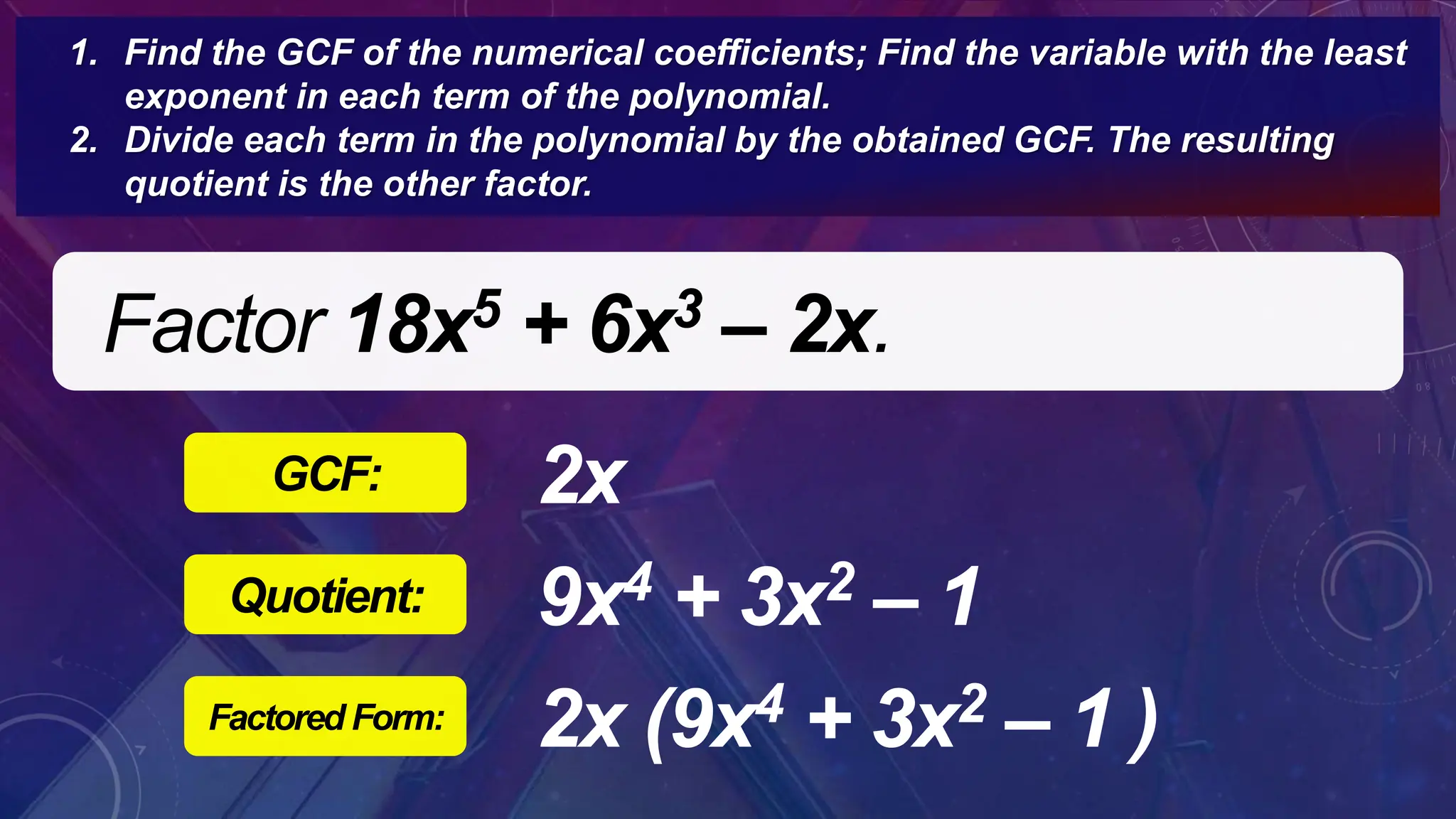 FACTORING GREATCOMMONMF.powerpointpresentation | PPT