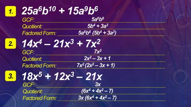 FACTORING GREATCOMMONMF.powerpointpresentation | PPT