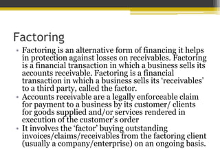 Factoring in singapore | PPTX