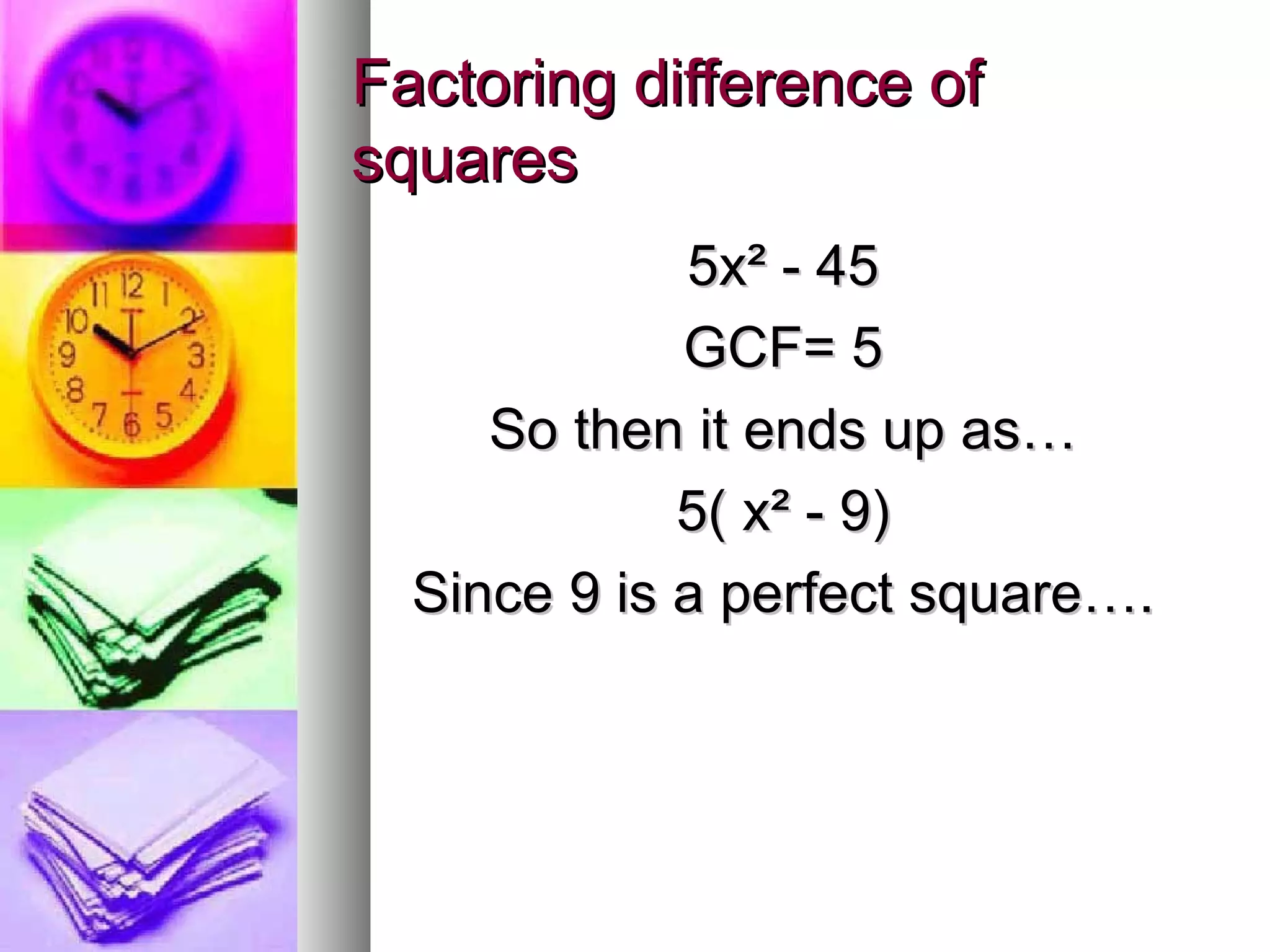 Factoring Mathppt | PPT