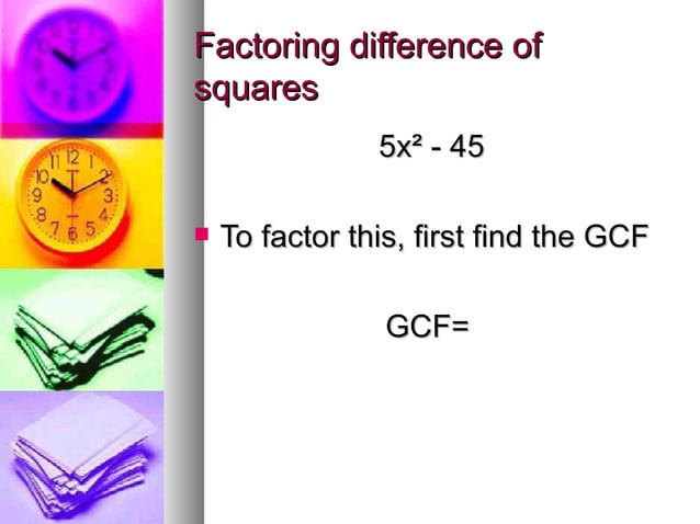 Factoring Mathppt | PPT