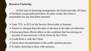 Factoring | PPTX | Debt Factoring & Invoice Discounting | Business ...