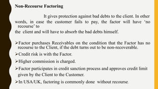 Factoring | PPTX | Debt Factoring & Invoice Discounting | Business ...